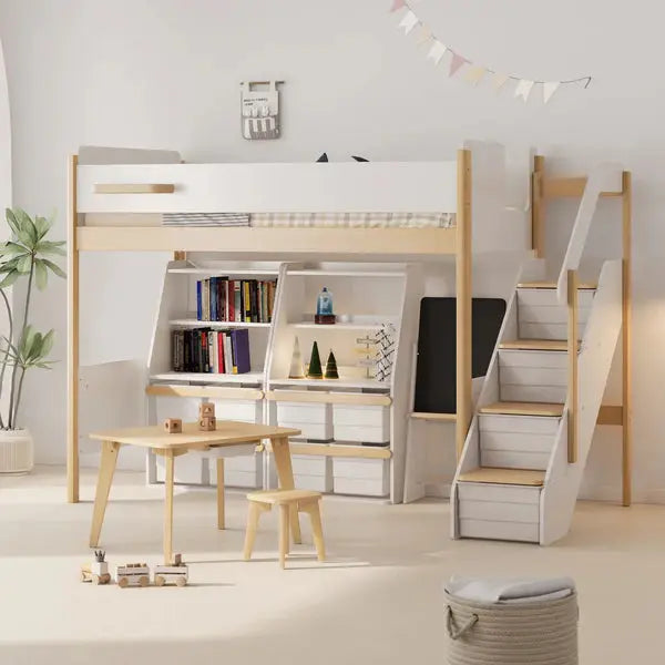 Shop Boori Natty King Single Loft With Storage Staircase Sale Melbourne ...